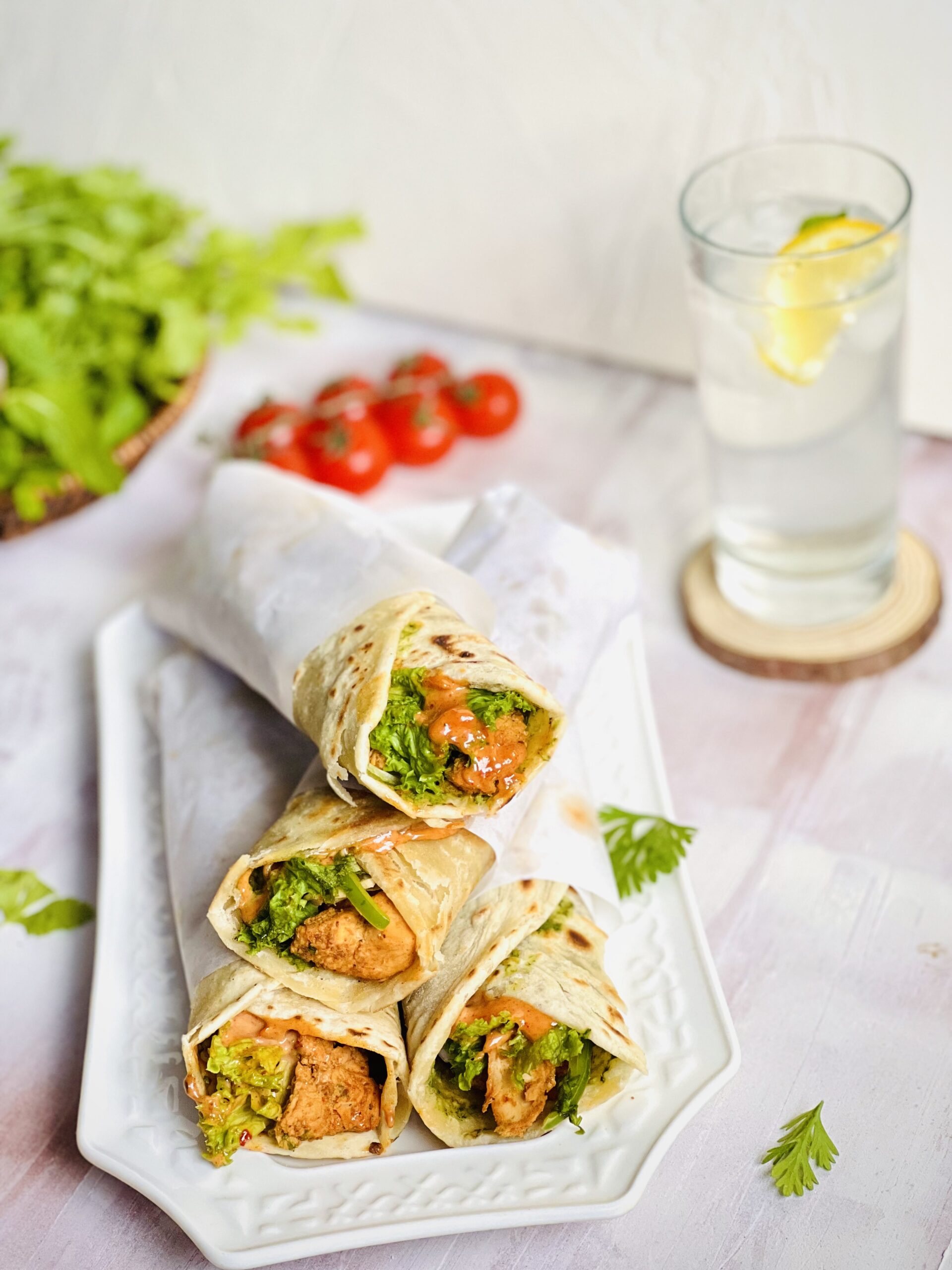 Easy Chicken Tikka Paratha Rolls