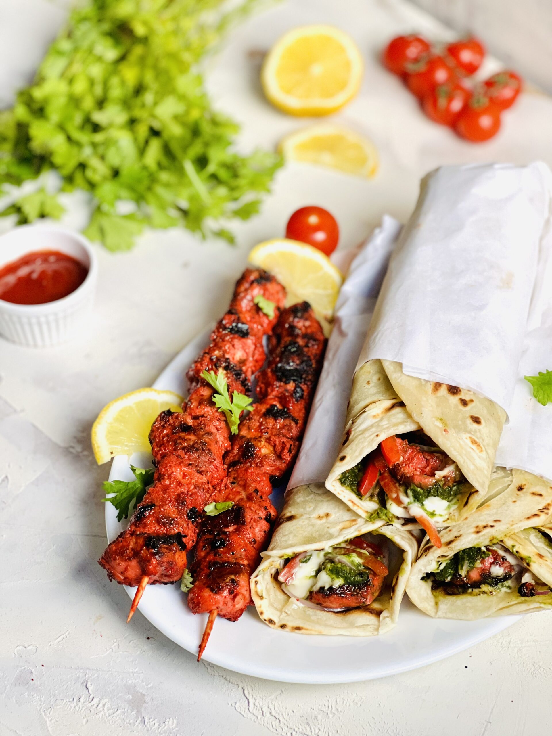 Tandoori chicken Boti Paratha Roll