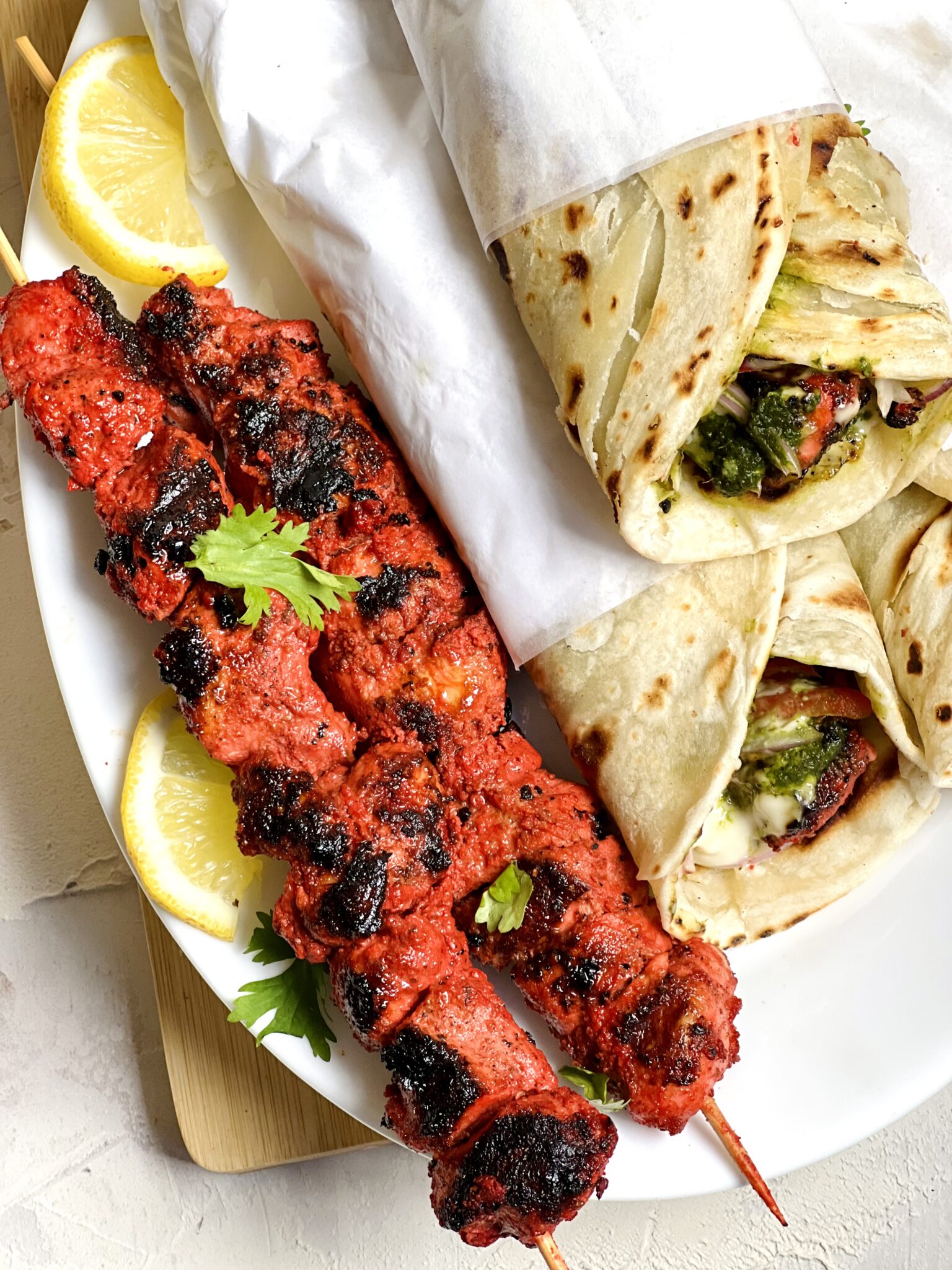 Tandoori chicken Boti Paratha Roll