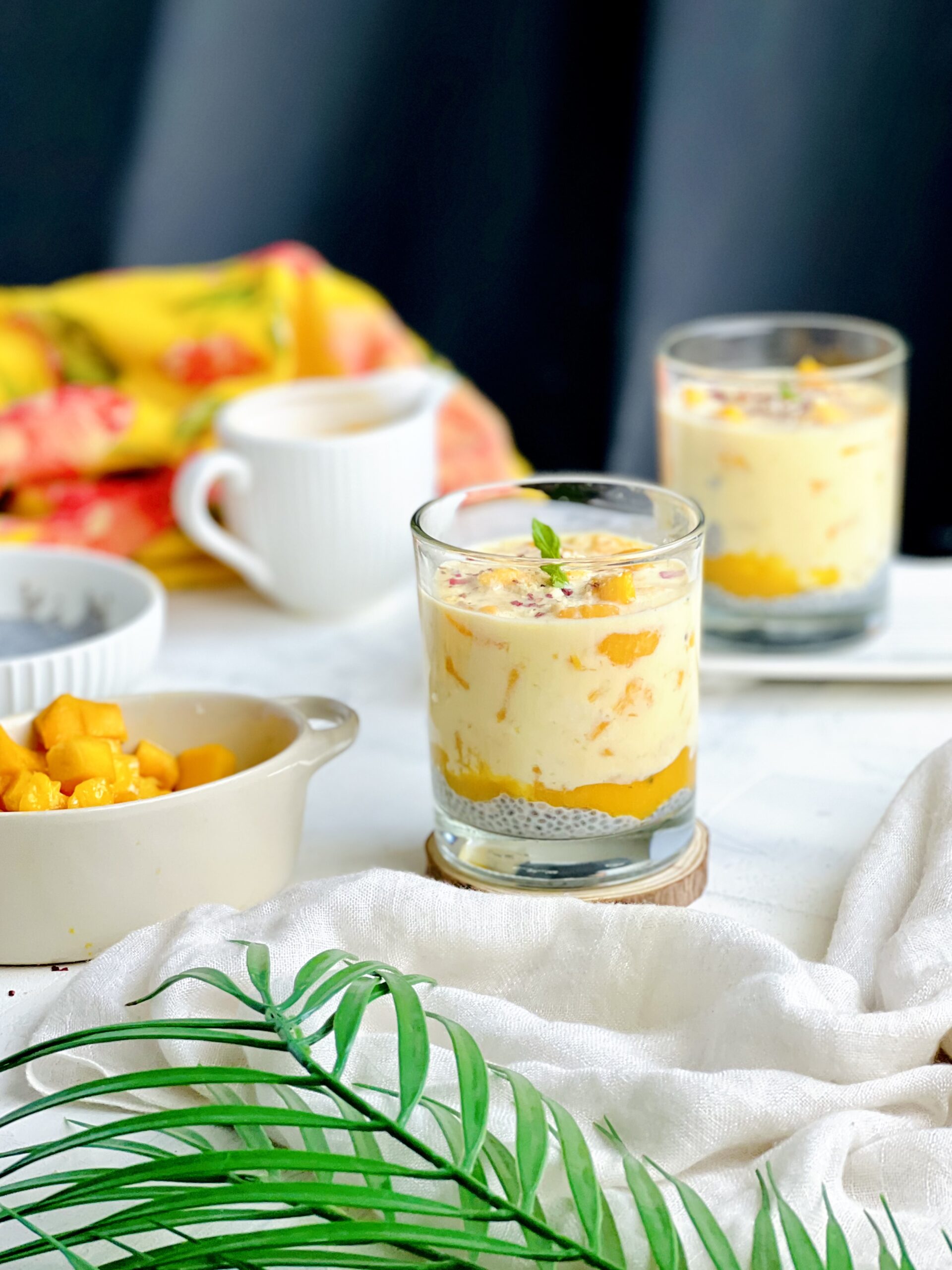 Mango Malai Custard shots