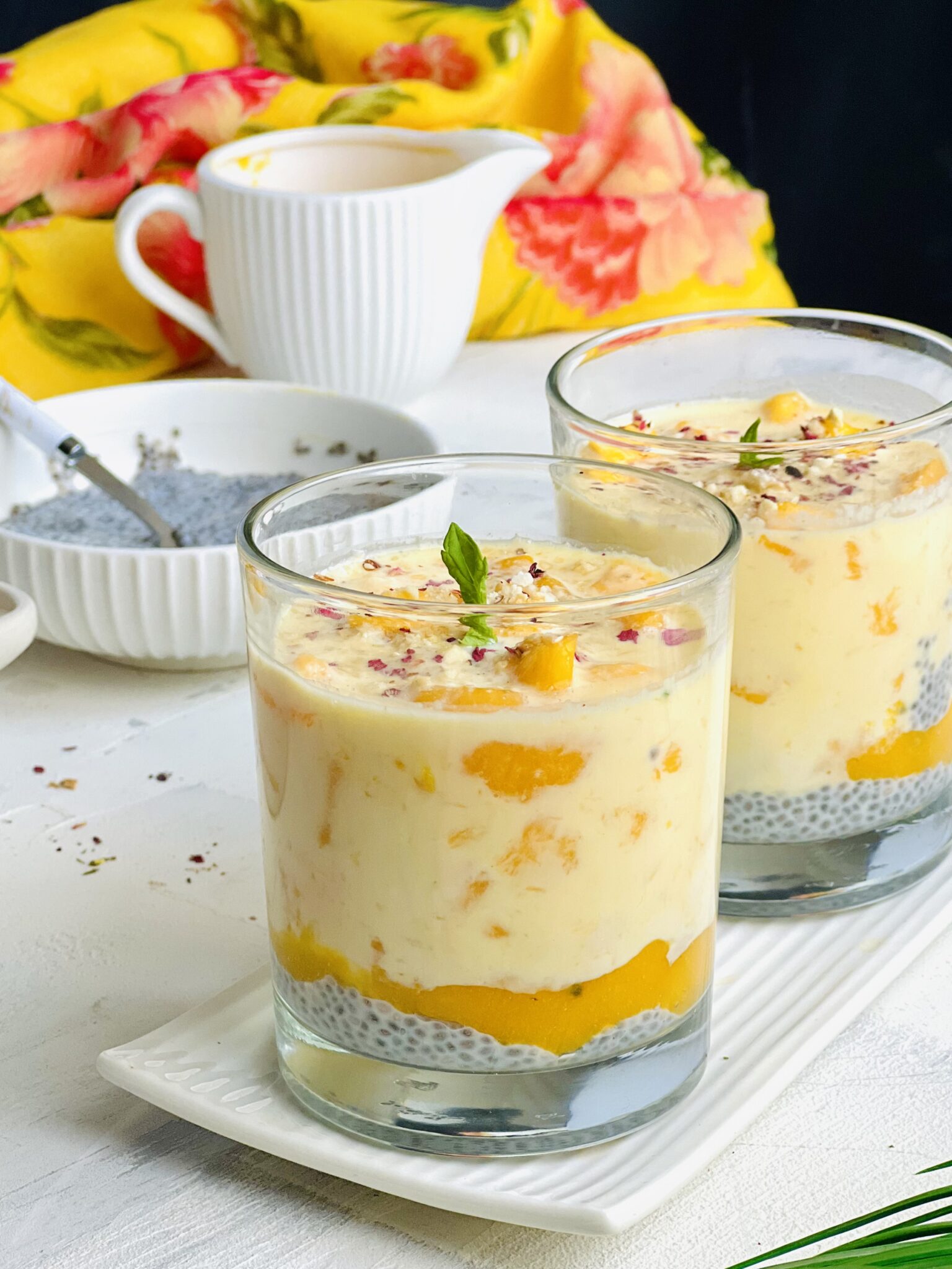 Mango Malai Custard shots