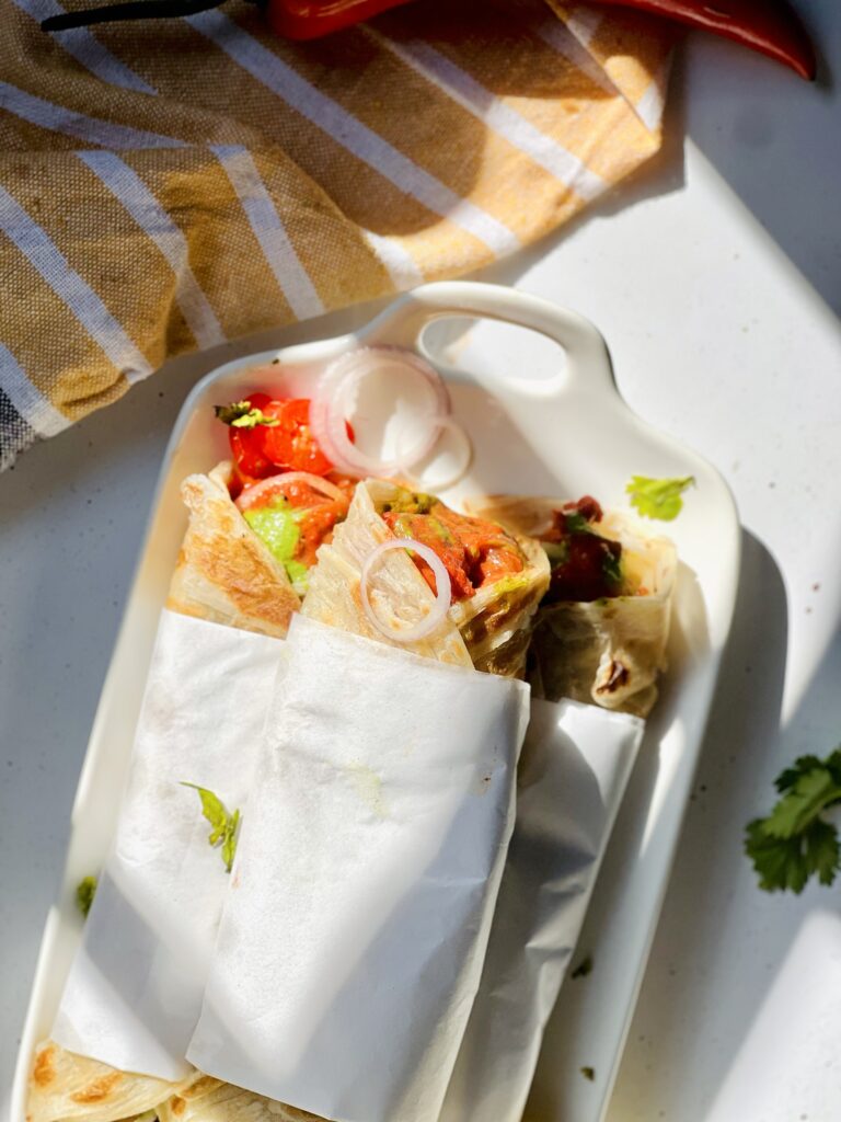 Chicken 65 Paratha Roll
