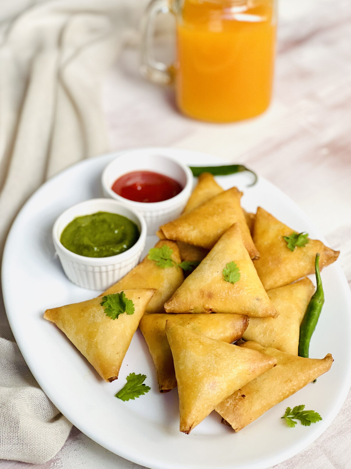 Chicken cheese samosa